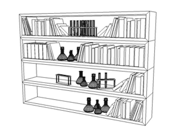 3d bookcase