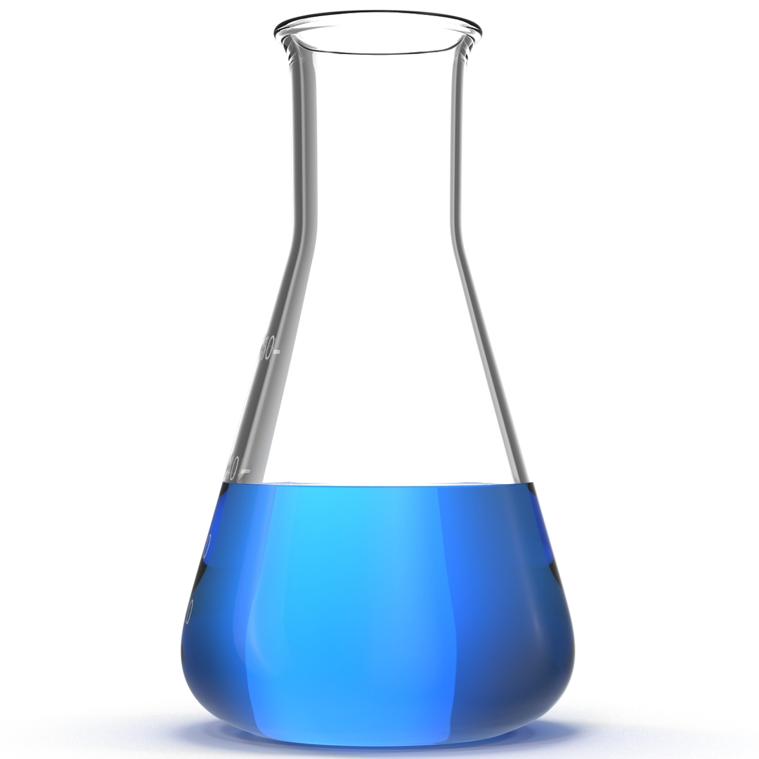 3d model 50 ml erlenmeyer flask