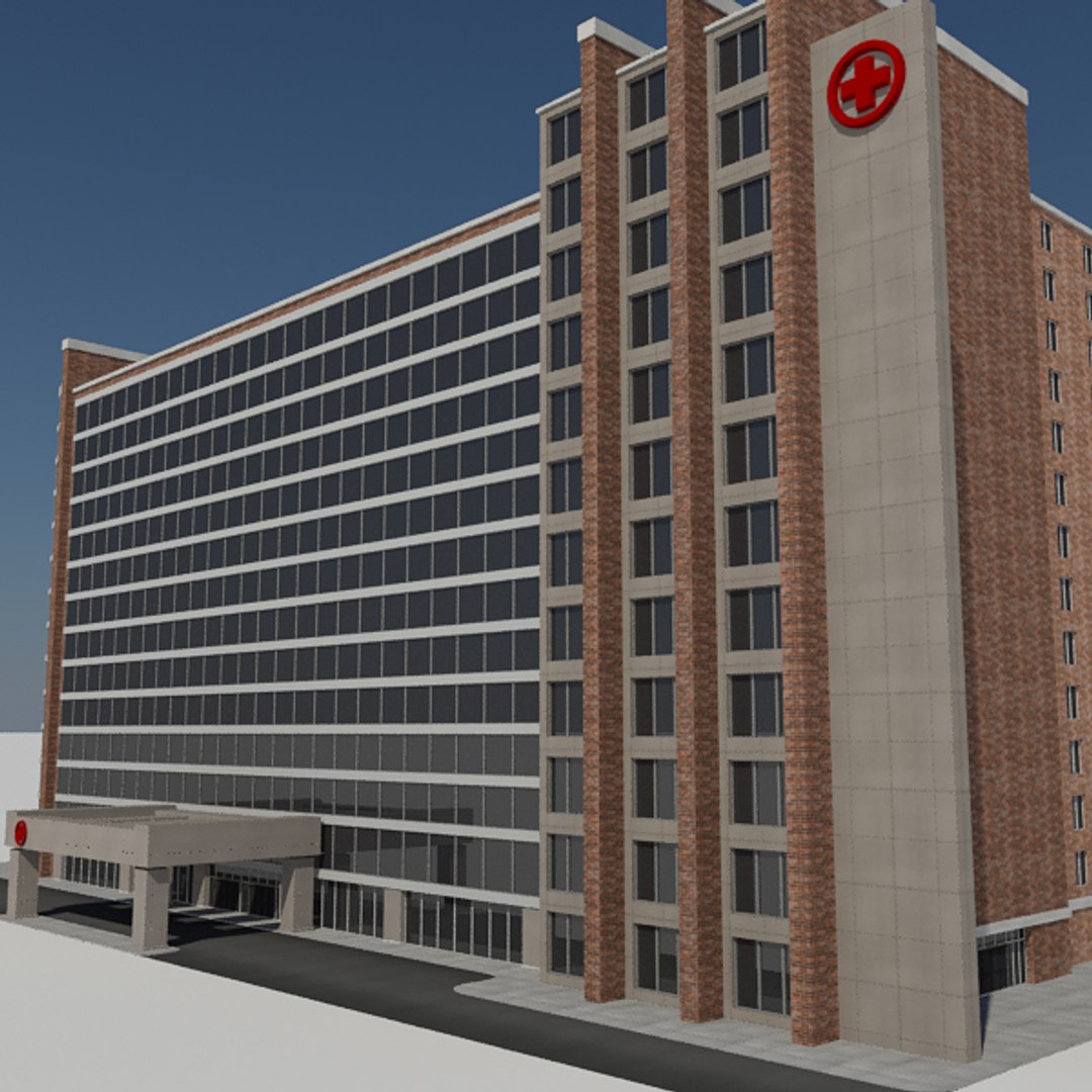 3d City Hospital Building Model
