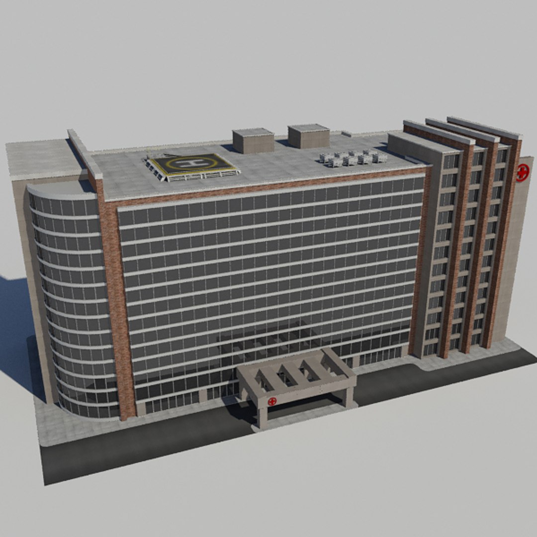 3d City Hospital Building Model
