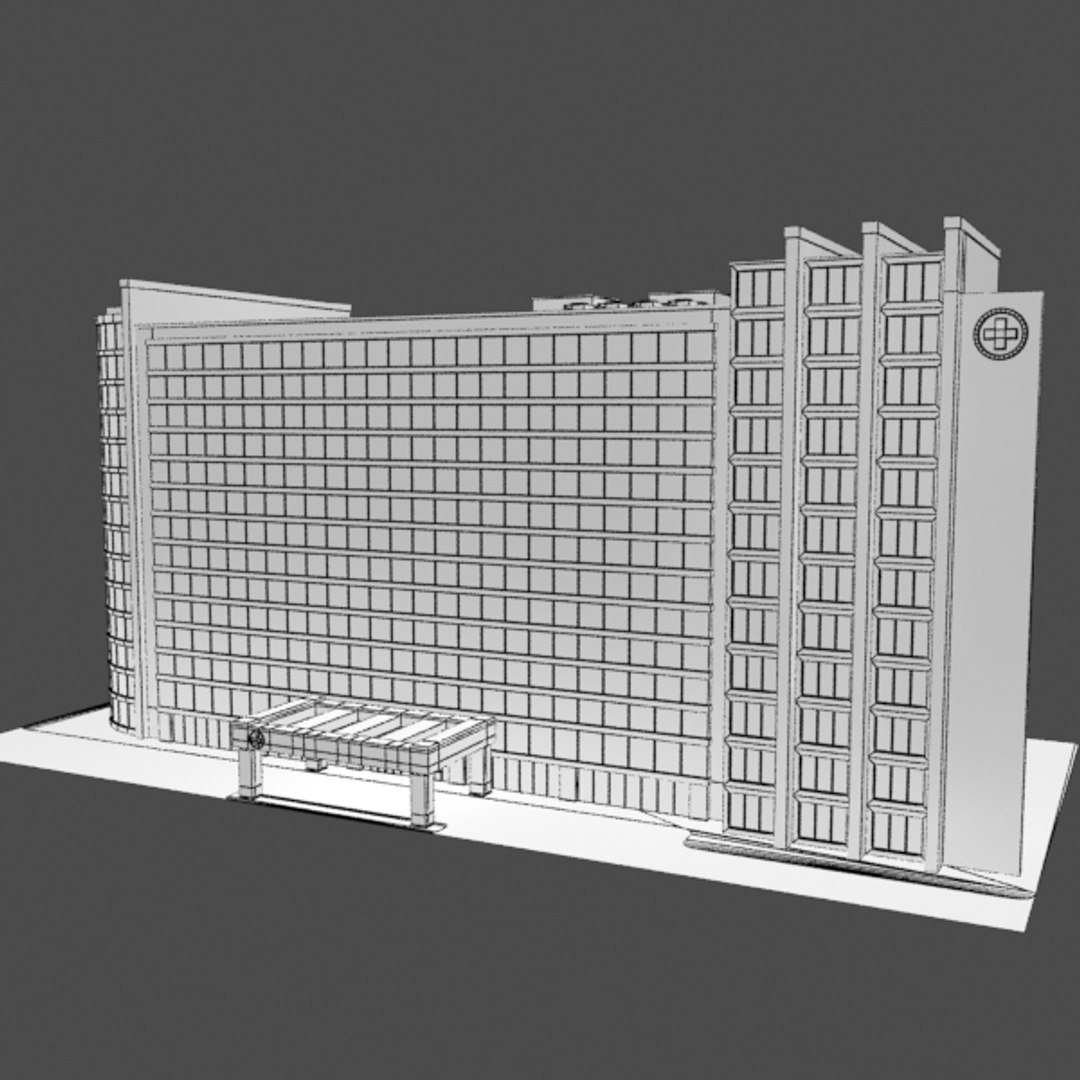 3d City Hospital Building Model