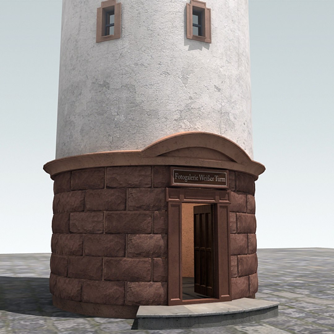 3d Weißer Turm Model