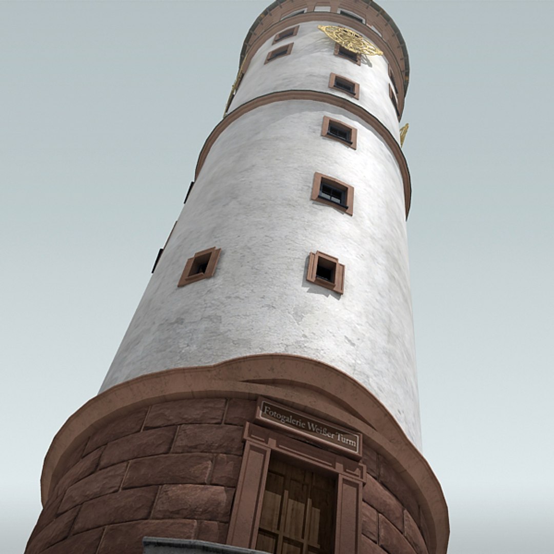 3d Weißer Turm Model
