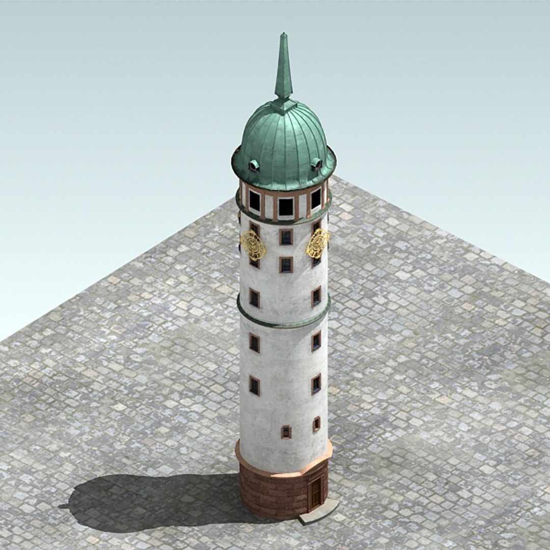3d Weißer Turm Model