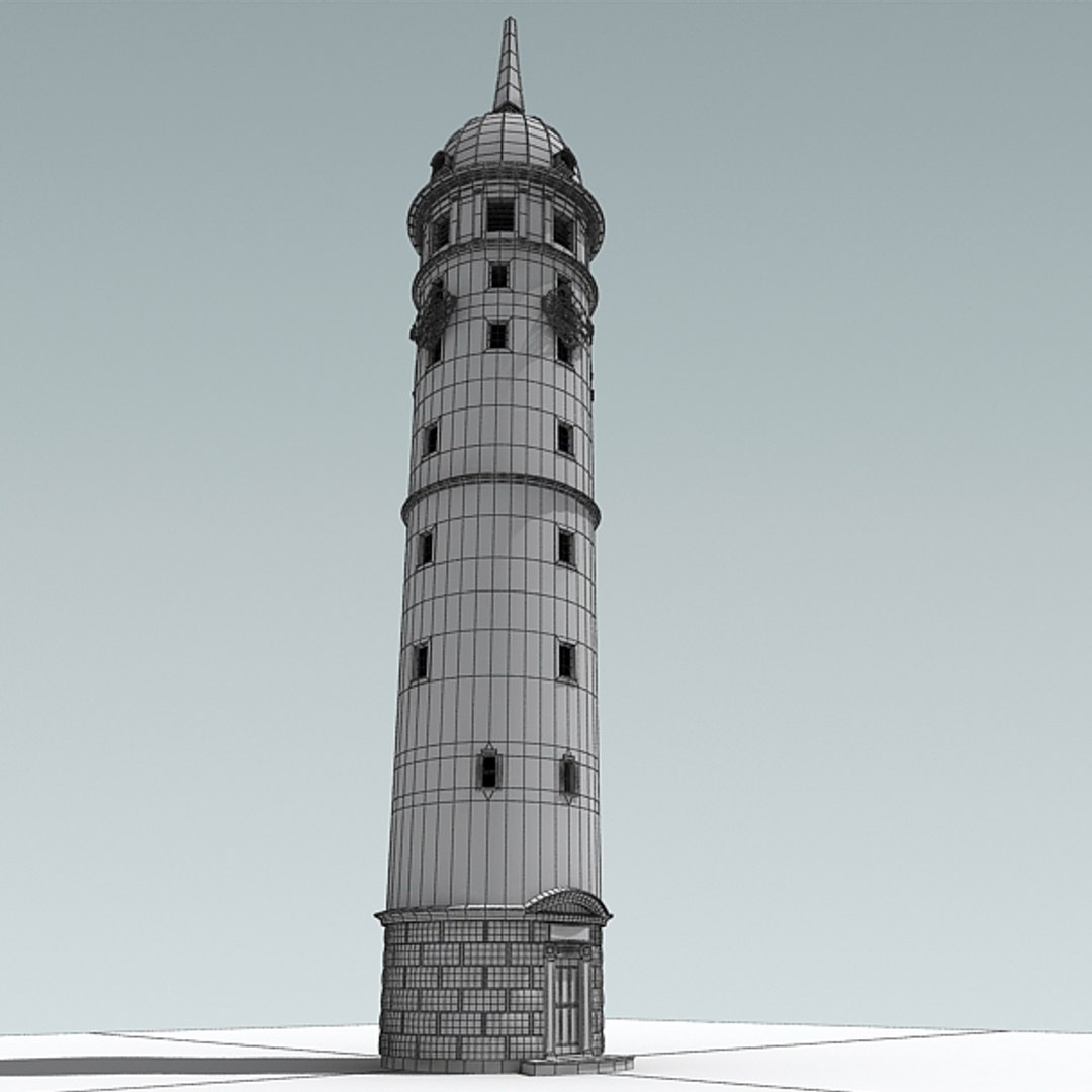 3d Weißer Turm Model
