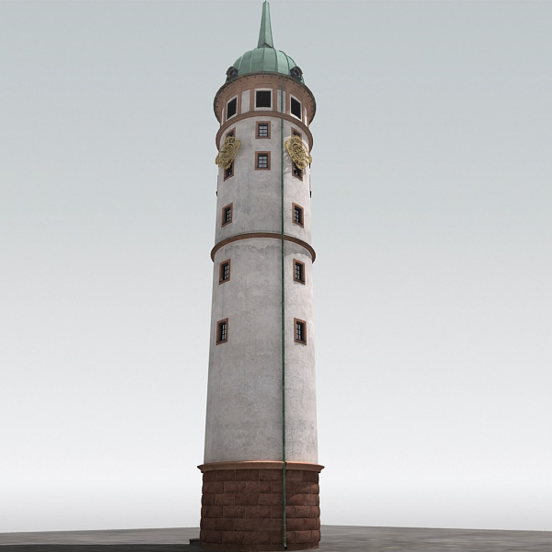 3d Weißer Turm Model
