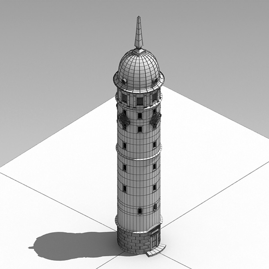 3d Weißer Turm Model