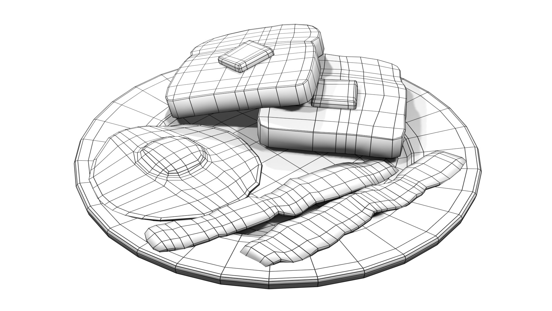 Plate breakfast 3D model - TurboSquid 1534581