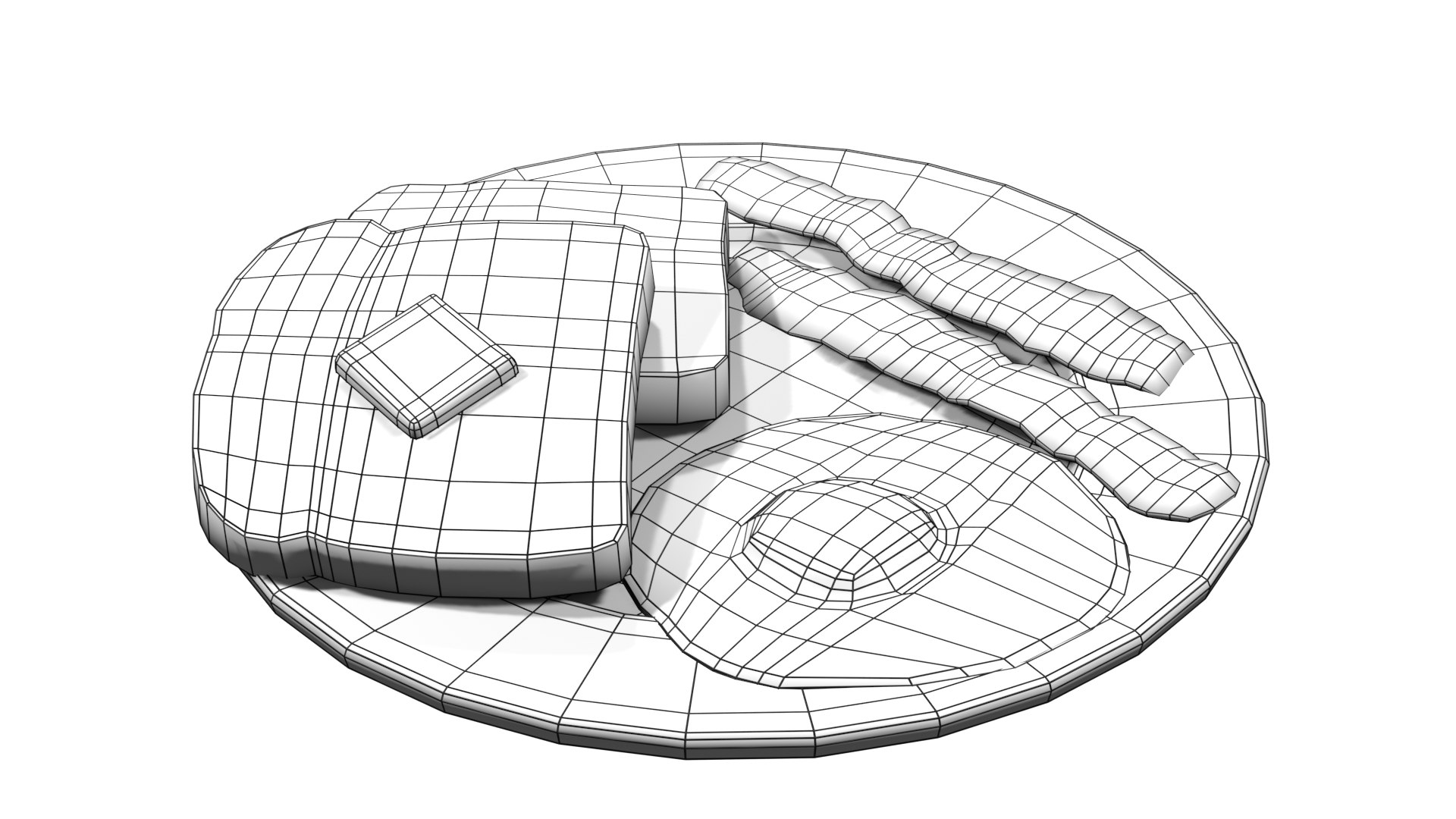 Plate breakfast 3D model - TurboSquid 1534581