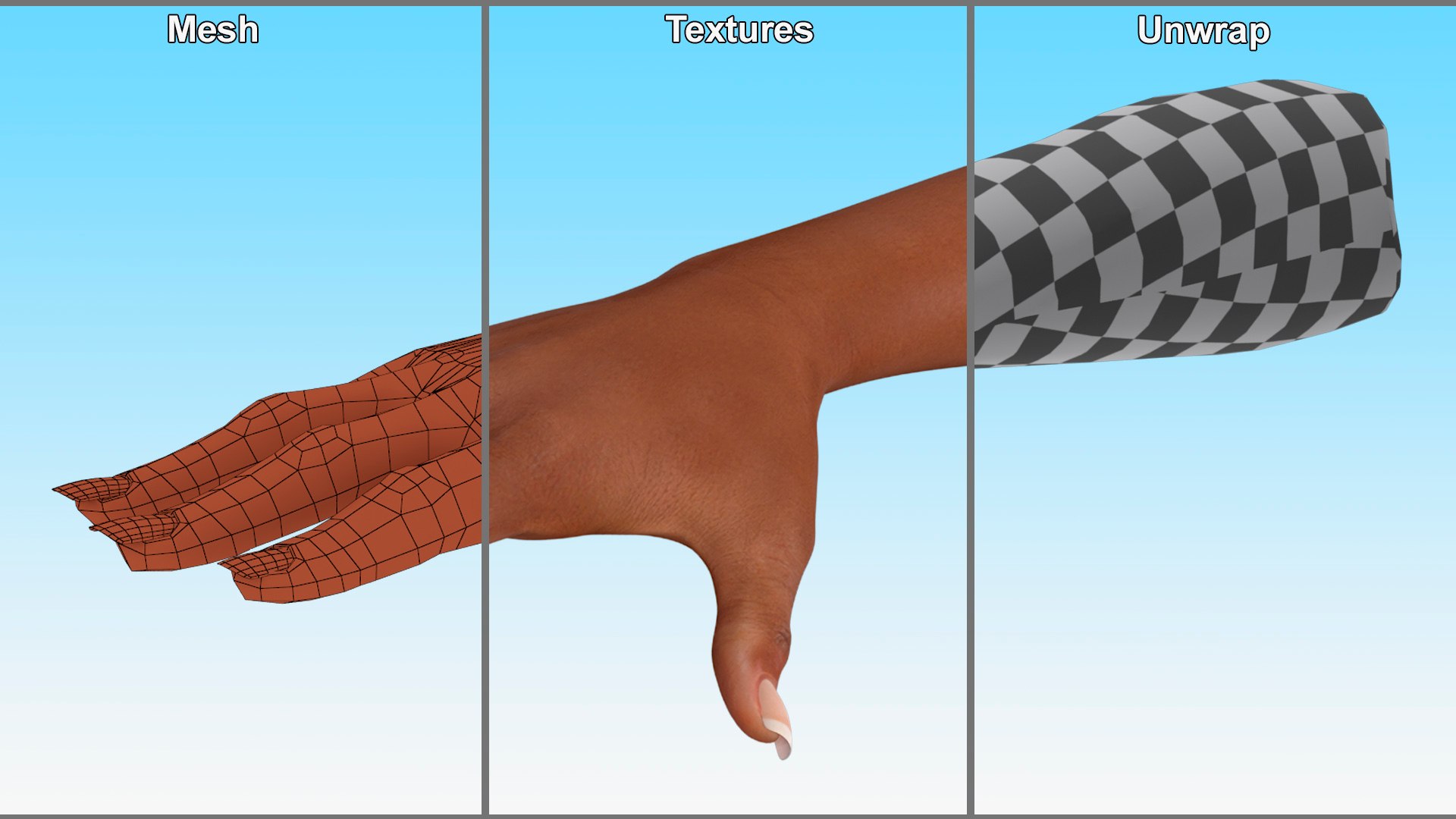 Female Realistic Hand Rigged 3D - TurboSquid 2363222