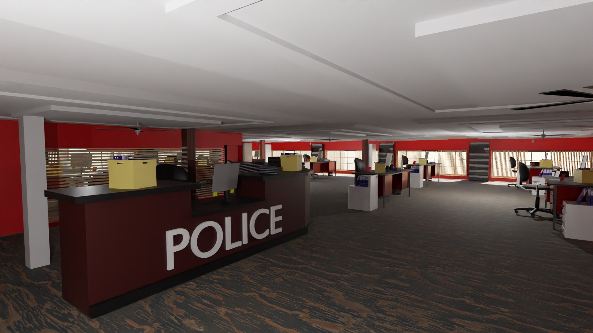 3D Police Station Interior Model - TurboSquid 2158062