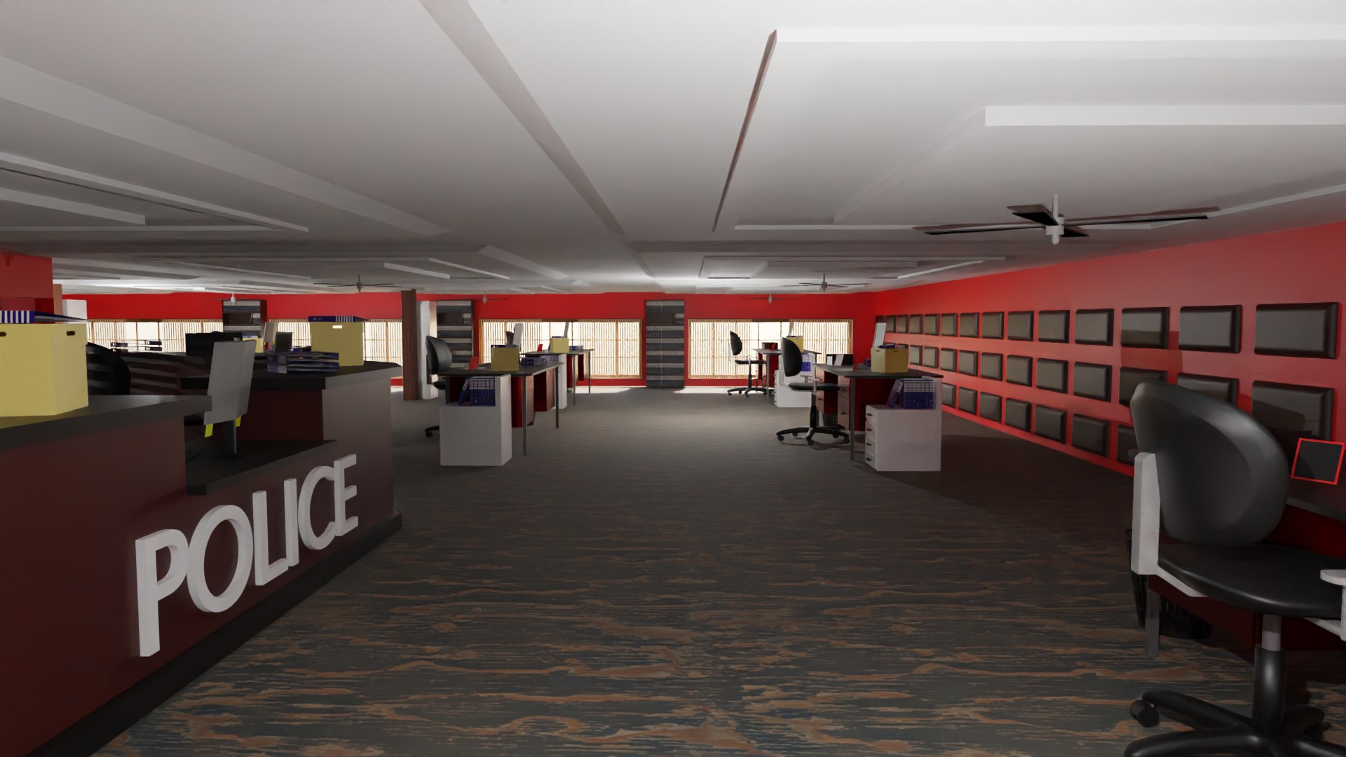 3D Police Station Interior Model - TurboSquid 2158062