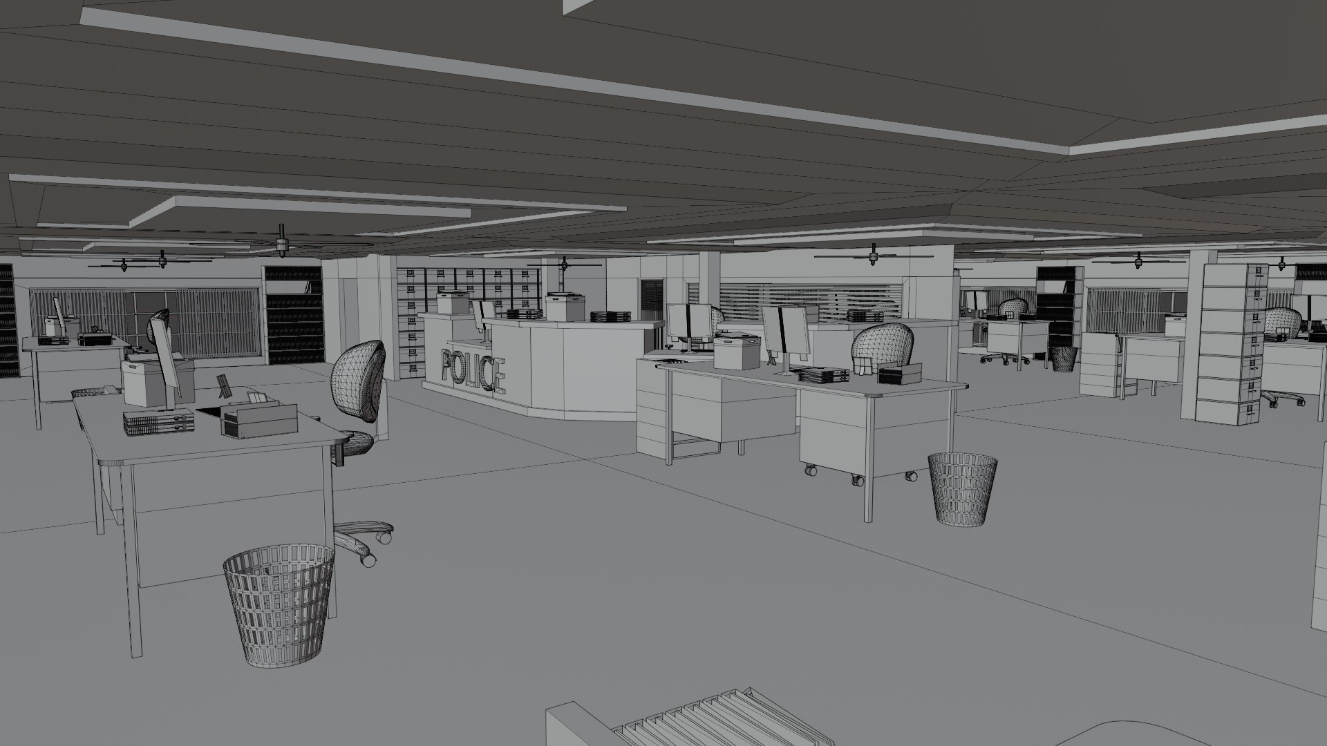 3D Police Station Interior Model - TurboSquid 2158062