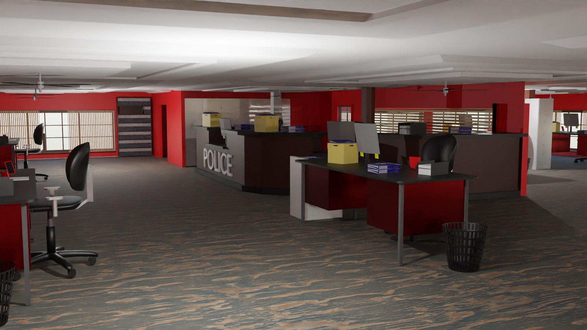 3D Police Station Interior Model - TurboSquid 2158062