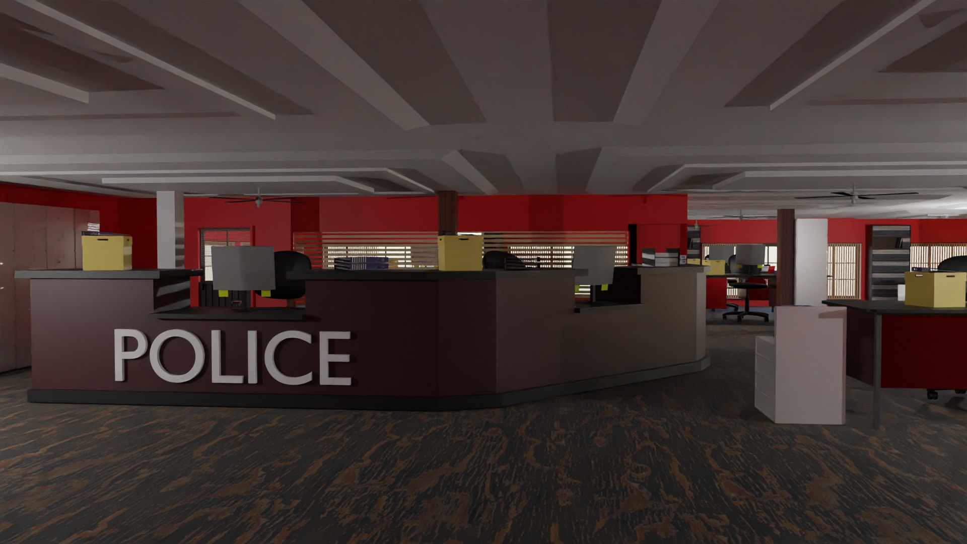 3D Police Station Interior Model - TurboSquid 2158062