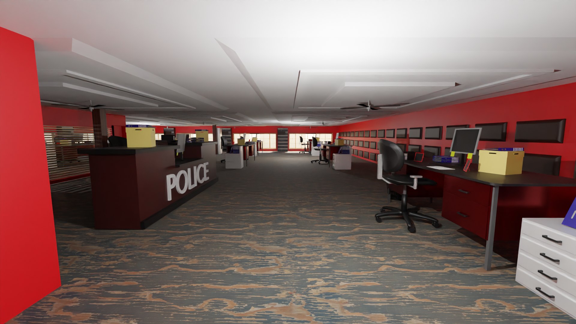 3D Police Station Interior Model - TurboSquid 2158062