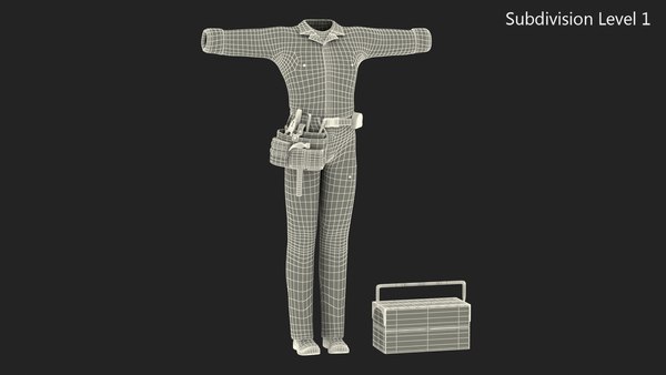 3D locksmith clothes model - TurboSquid 1601672