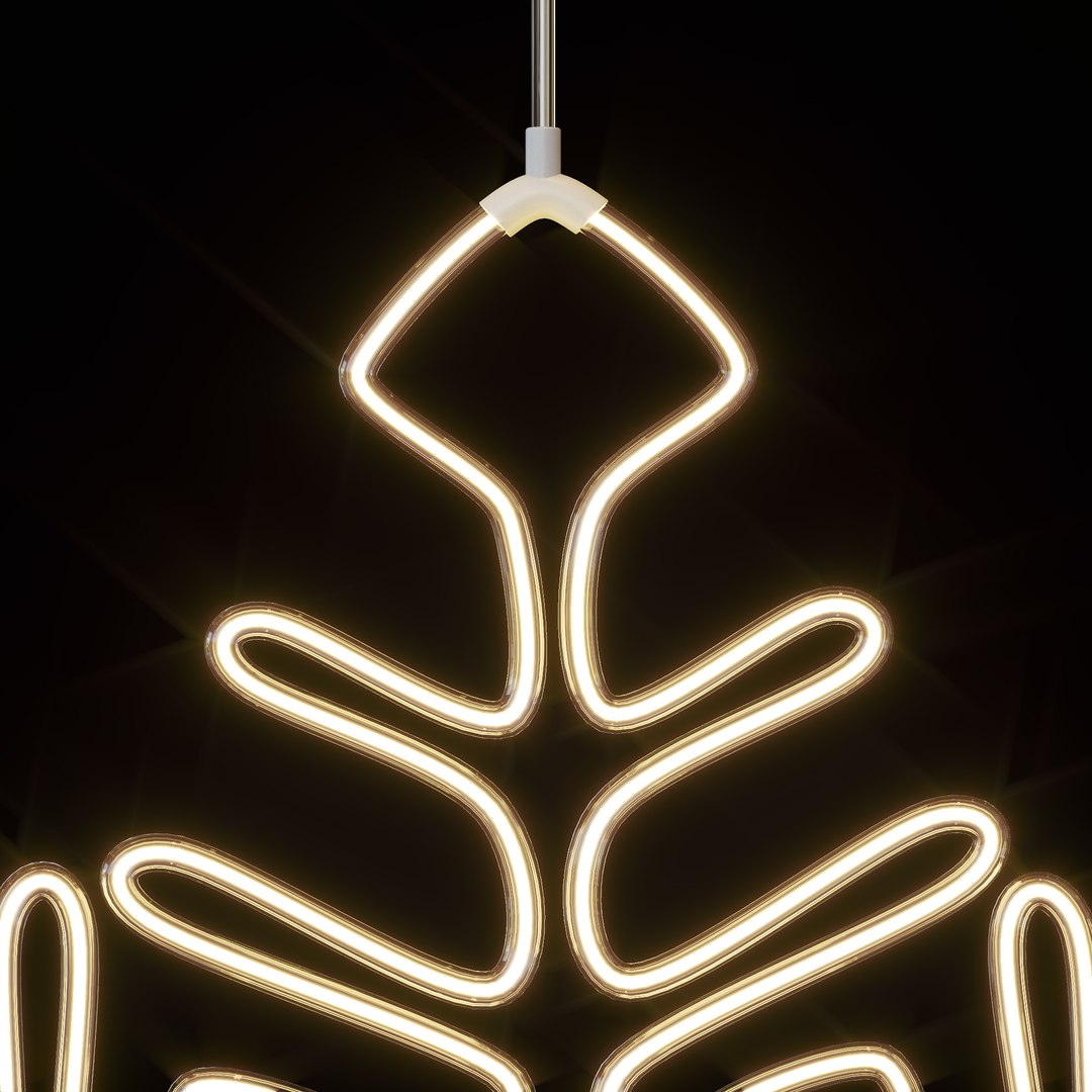 Decorative Neon Hanging Snowflakes 3D Model - TurboSquid 1979372