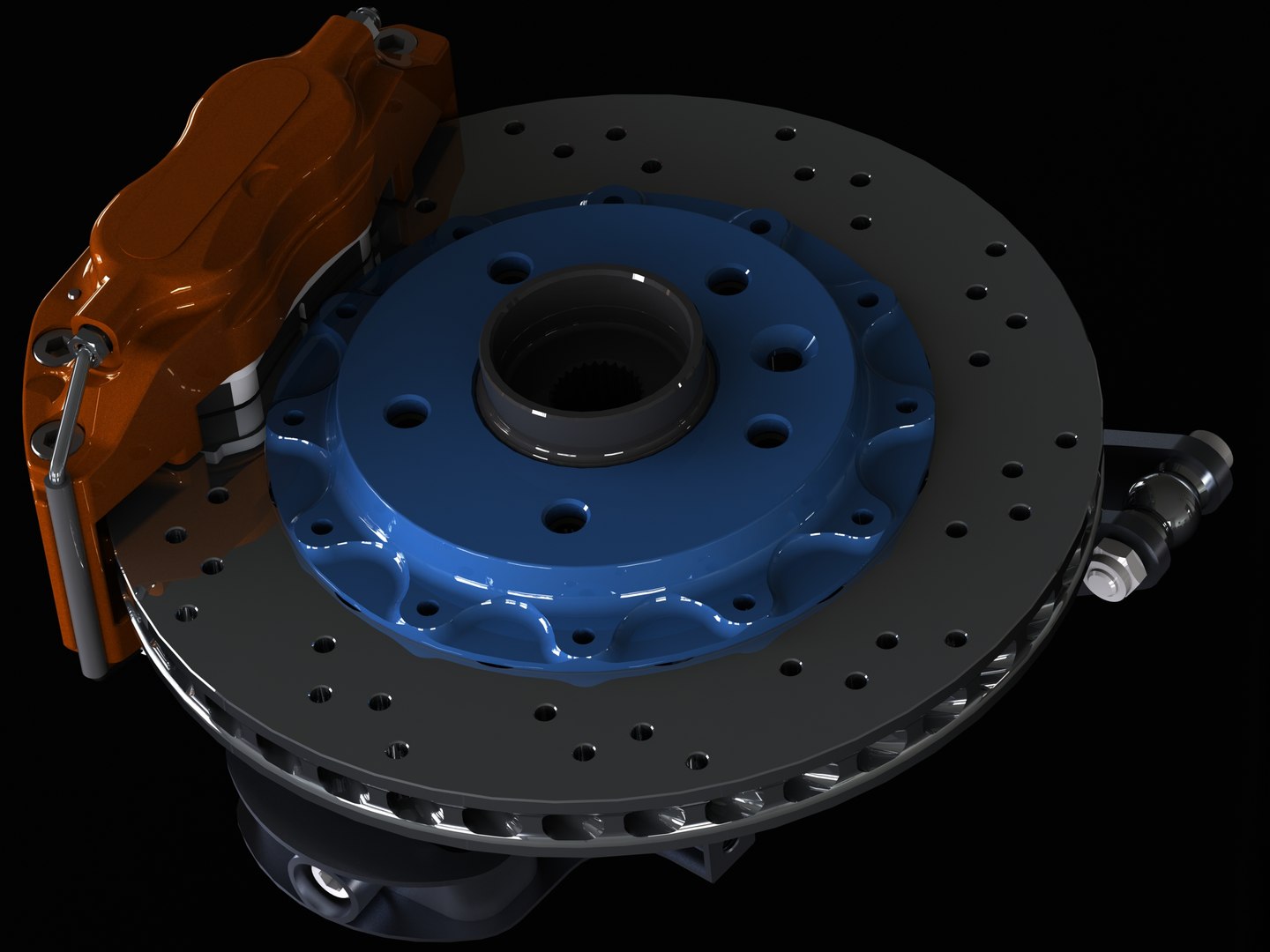 3D Vehicle Brake System Mechanism Model - TurboSquid 2177087