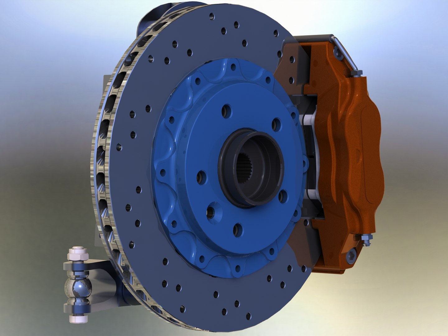 3D Vehicle Brake System Mechanism Model - TurboSquid 2177087