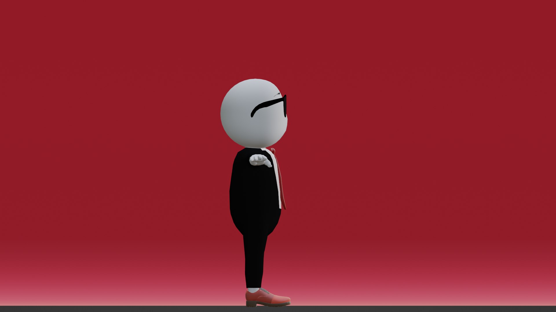 3D Rigged Stickman With Costume And Glasses - Blender Model ...