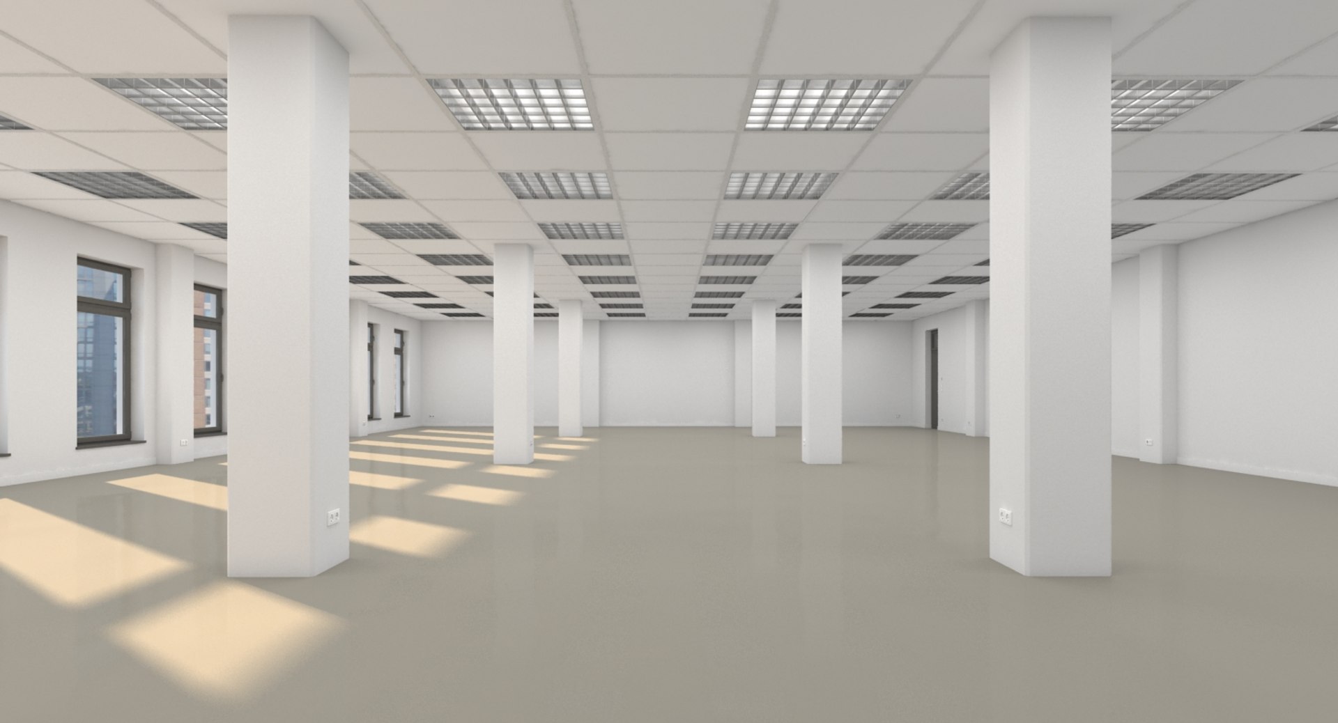 3d Industrial Room Model