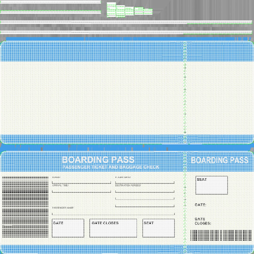 Airline Ticket 3d Model