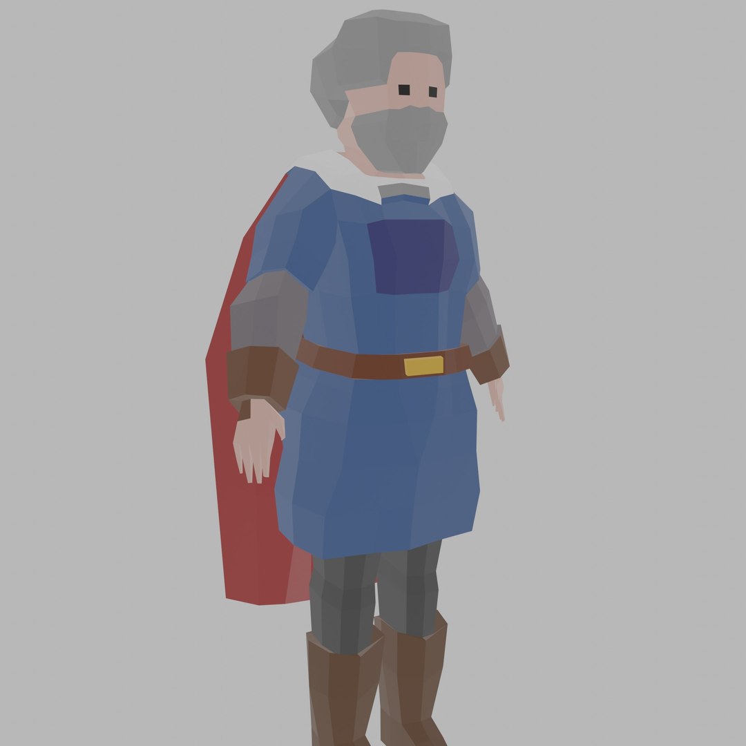 Low Poly Medieval King Rigged Model - TurboSquid 2168572