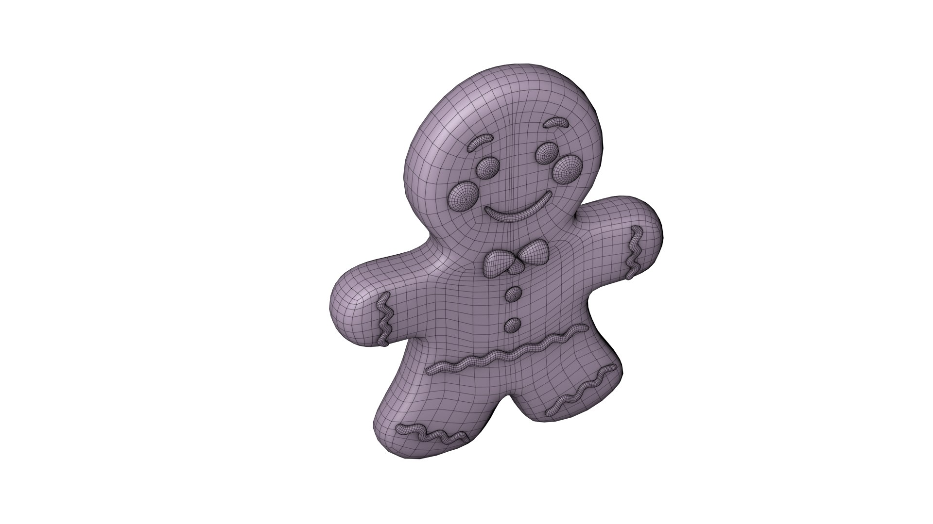 3D Gingerbread Man Cookie Model - TurboSquid 2138825