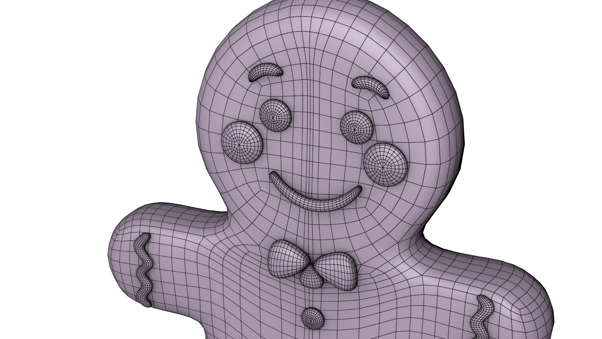 3D Gingerbread Man Cookie Model - TurboSquid 2138825