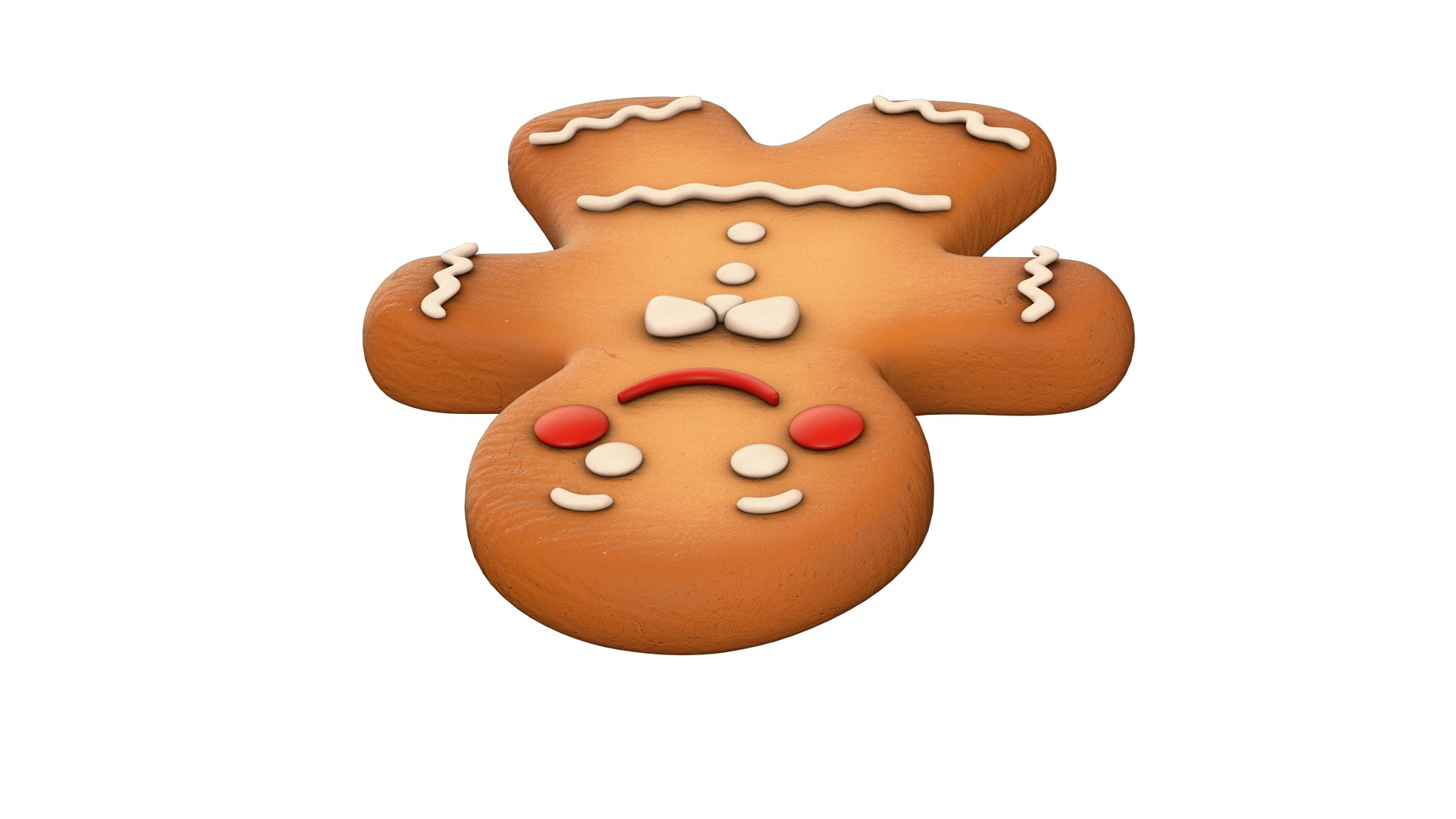 3D Gingerbread Man Cookie Model - TurboSquid 2138825