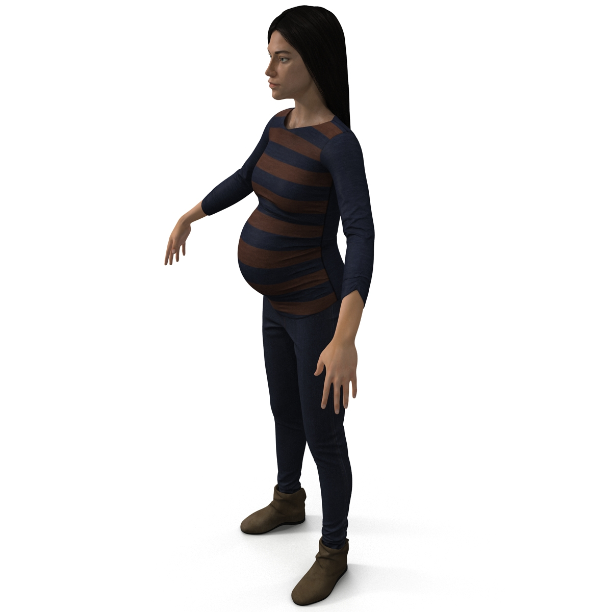 3d 3ds pregnant woman
