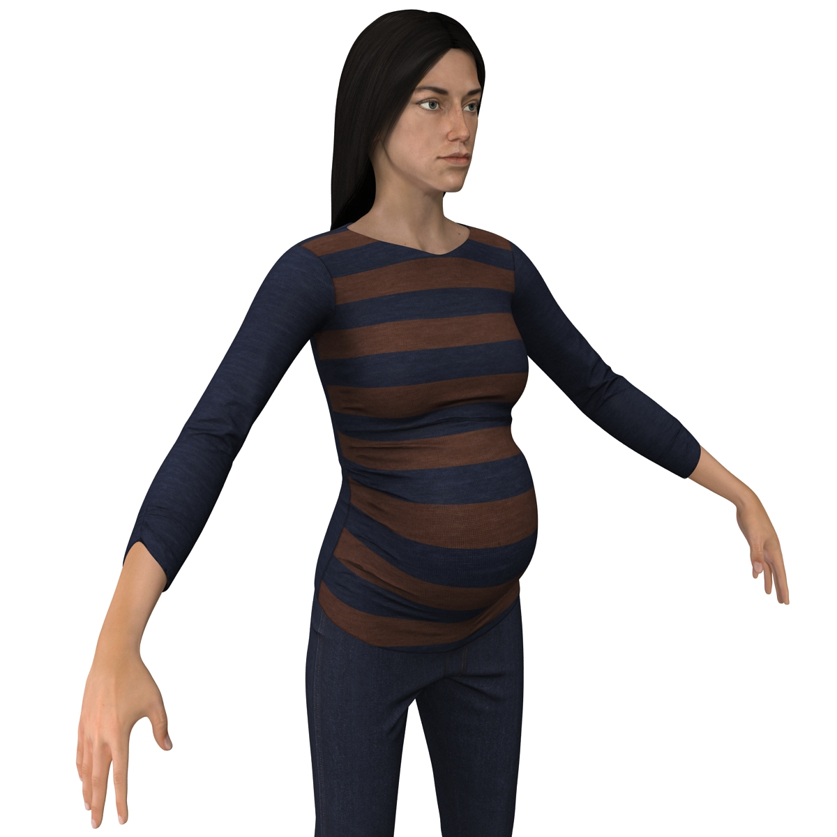 3d 3ds pregnant woman