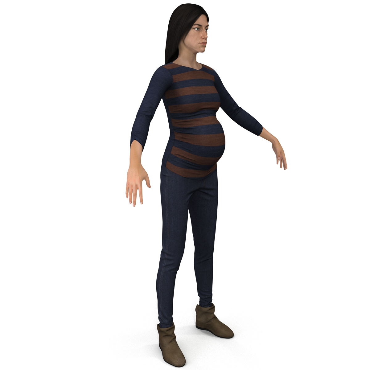 3d 3ds pregnant woman