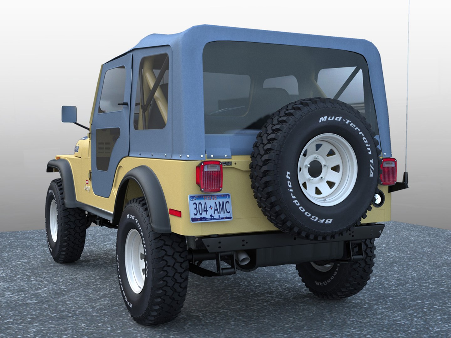 3d Jeep Cj 5 Renegade Model