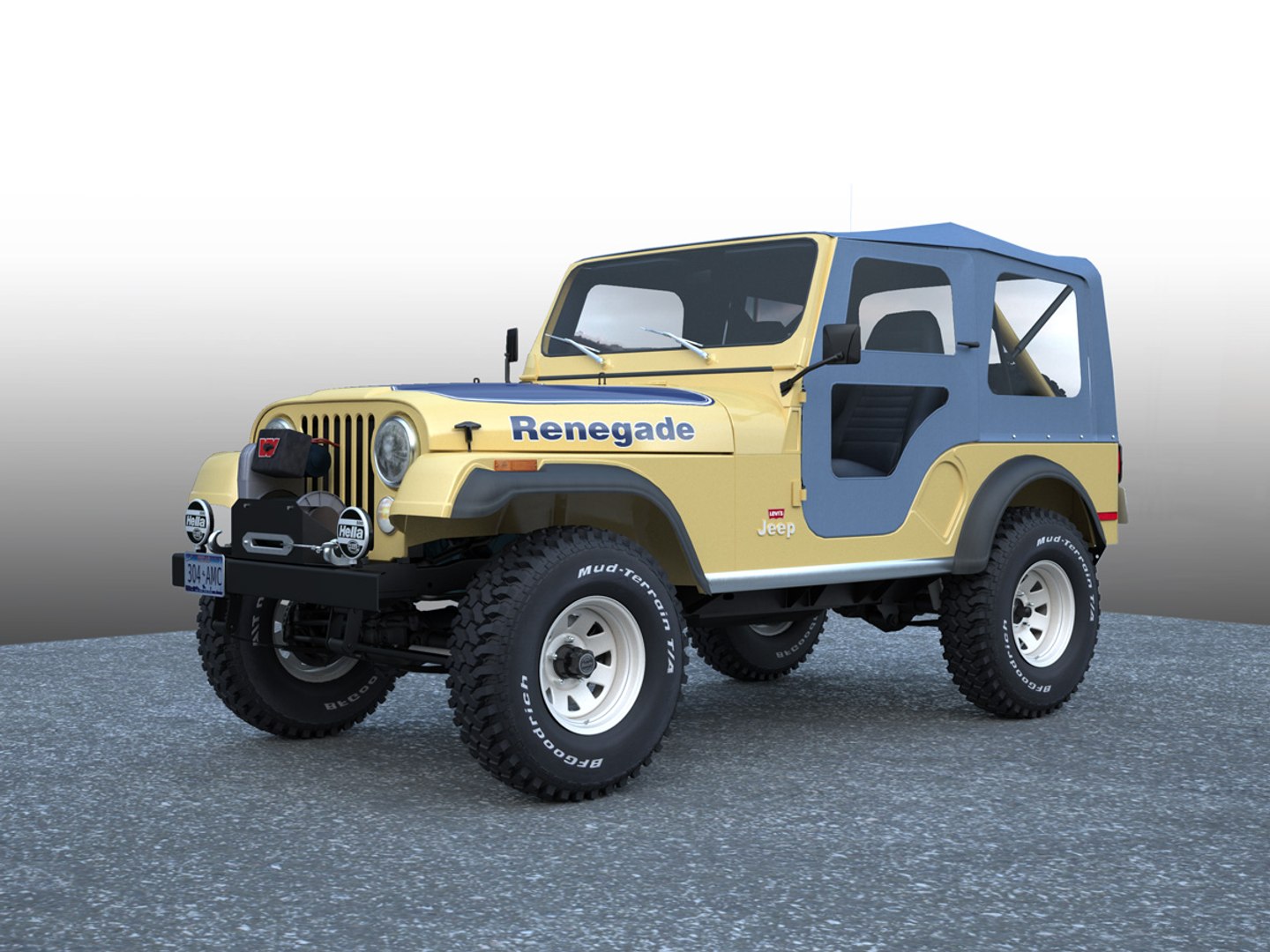 3d Jeep Cj 5 Renegade Model