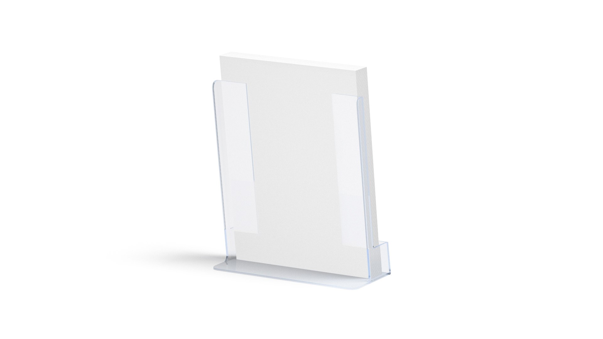 3D Acrylic A5 Flyer Holder - Brochure In Glass Plastic Transparent Tray ...