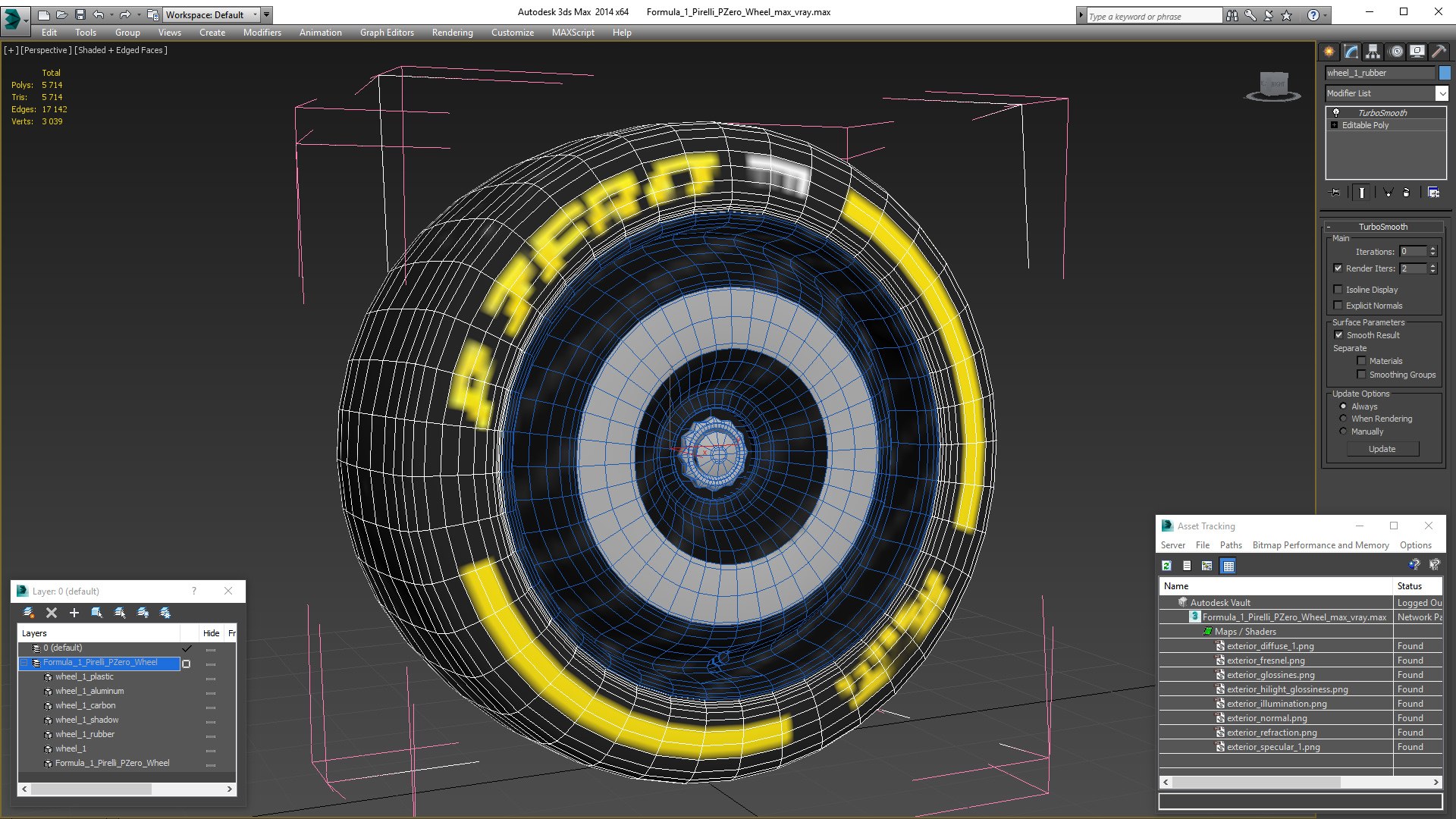Formula 1 Pirelli PZero Wheel 3D model - TurboSquid 1832660