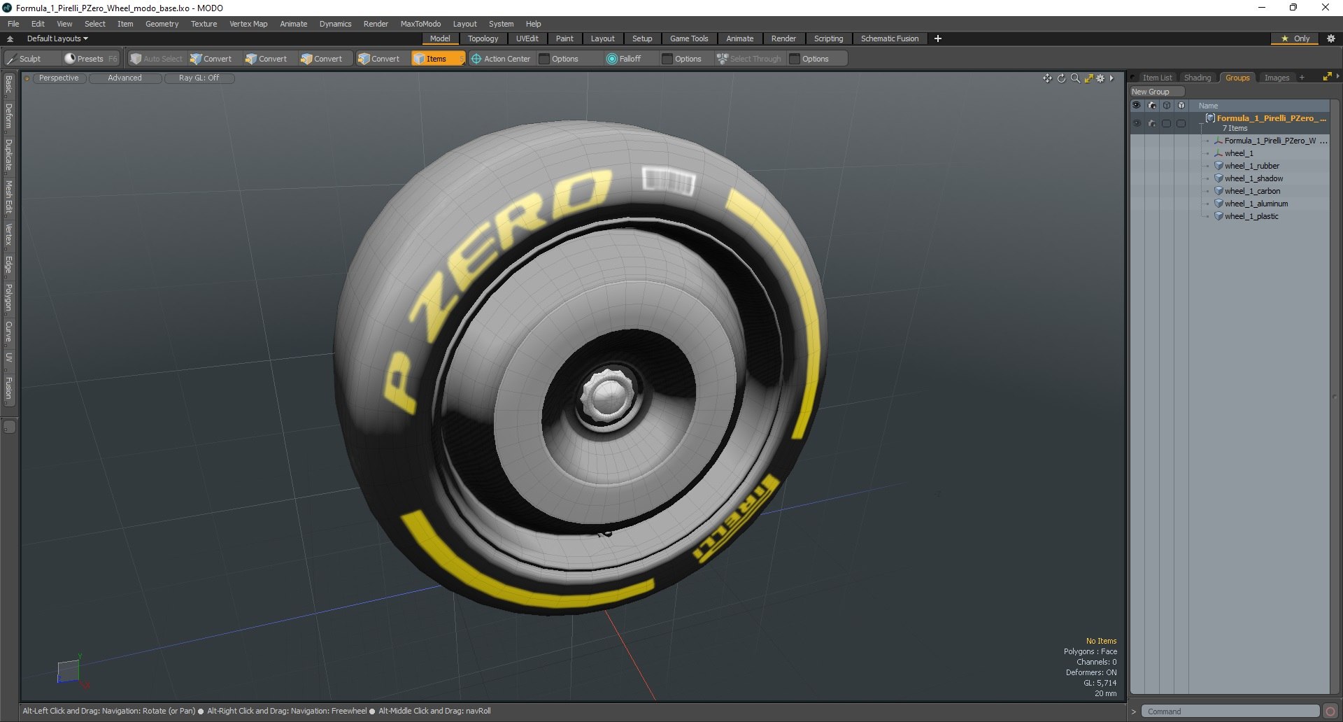 Formula 1 Pirelli PZero Wheel 3D model - TurboSquid 1832660