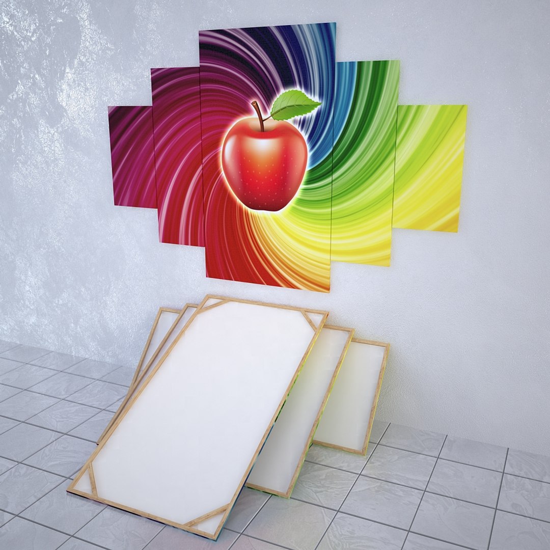 Modular Picture Apple 3D Model - TurboSquid 1222500