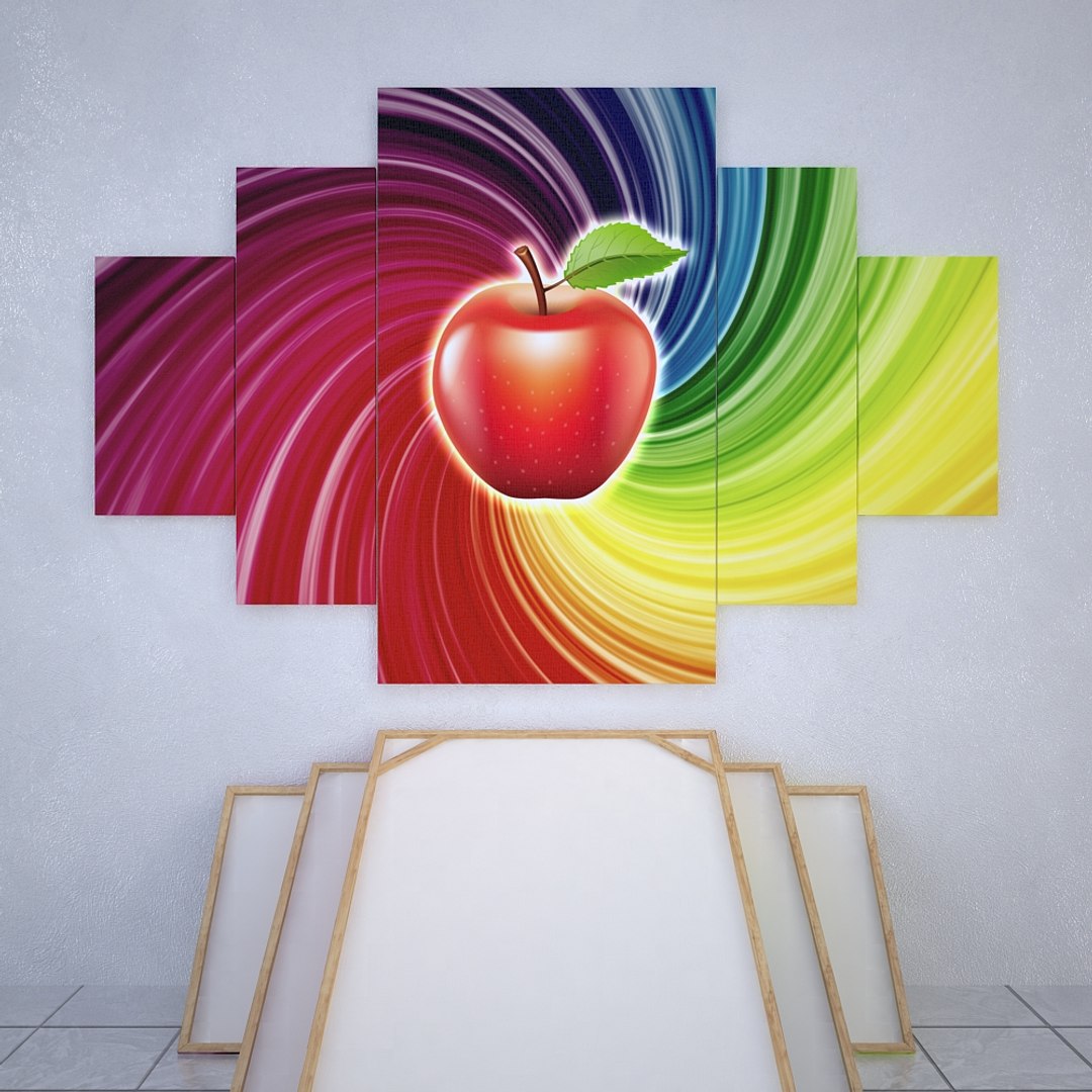 Modular Picture Apple 3D Model - TurboSquid 1222500