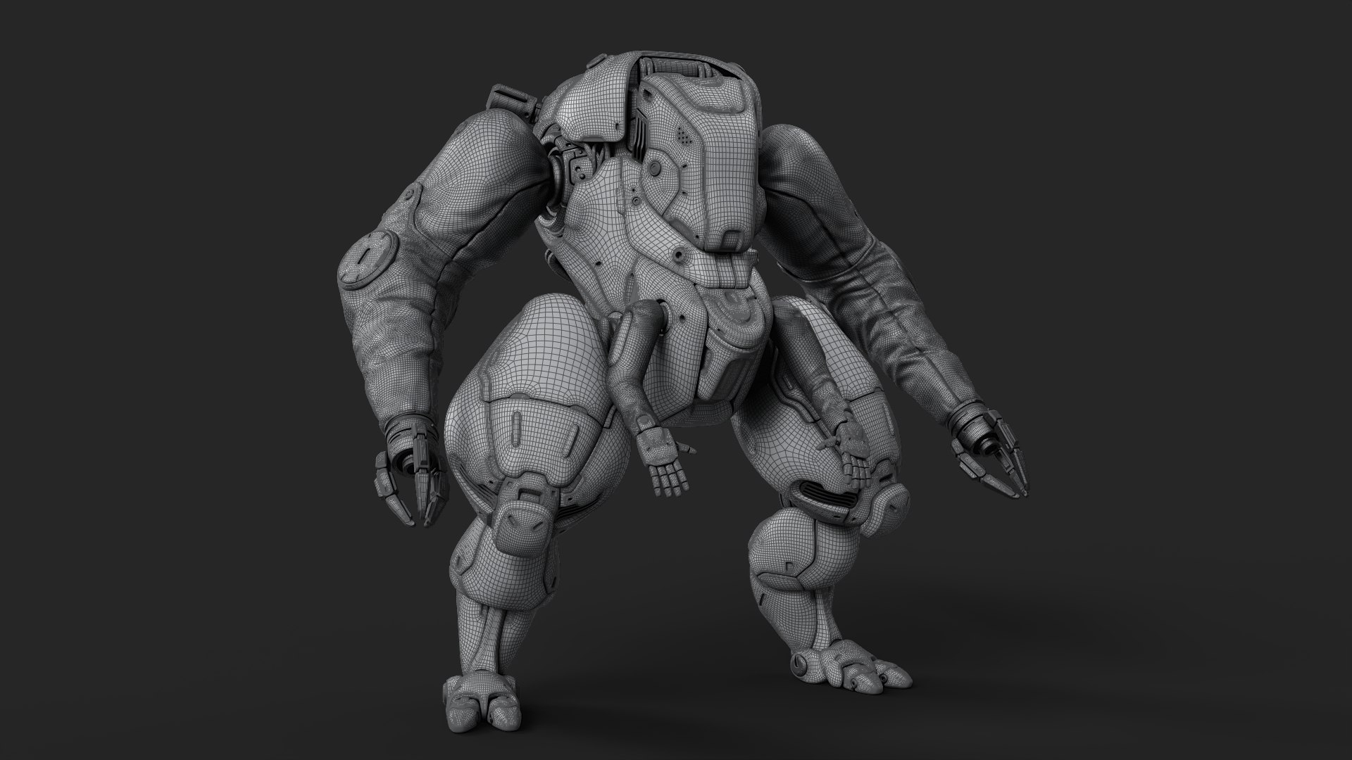 3D Model Mech With Claws No Textures - TurboSquid 2416195