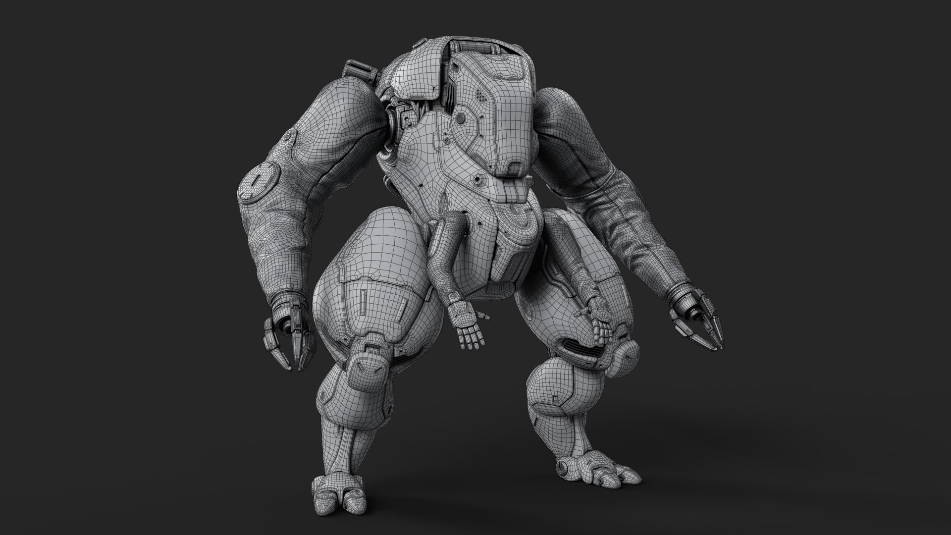 3D Model Mech With Claws No Textures - TurboSquid 2416195