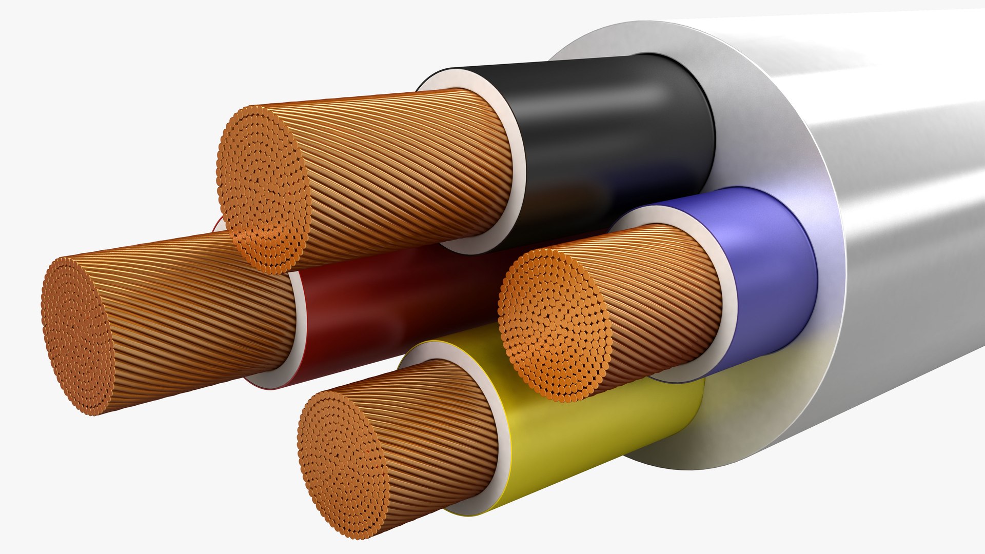 3d electrical cables complete 36 model