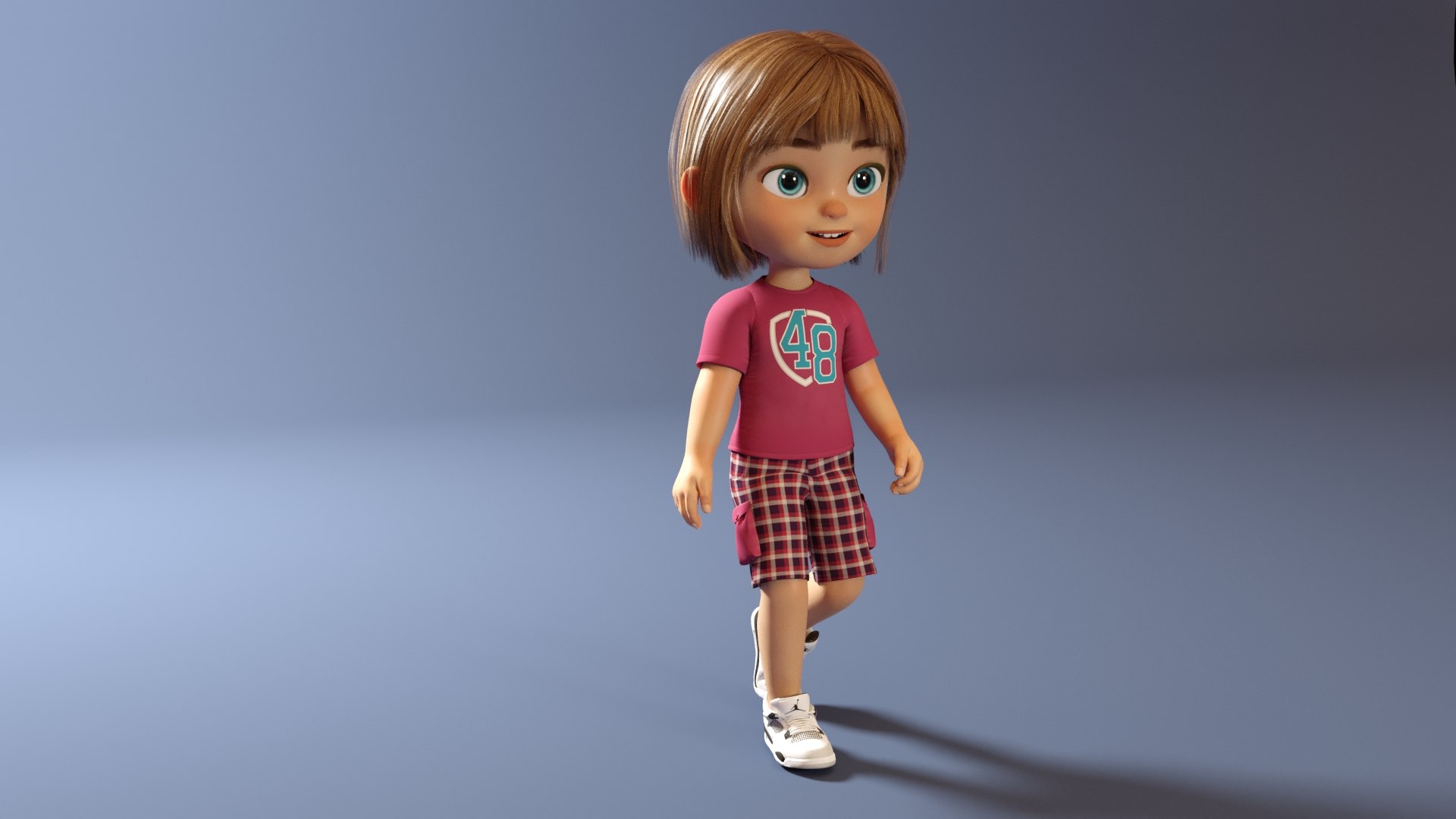 Toon Girl 3D Model - TurboSquid 2177086