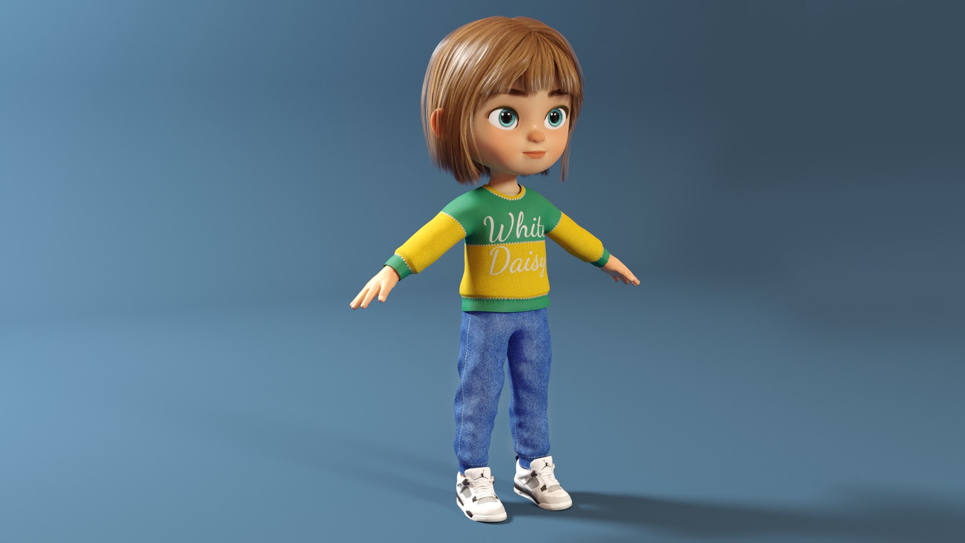 Toon Girl 3D Model - TurboSquid 2177086