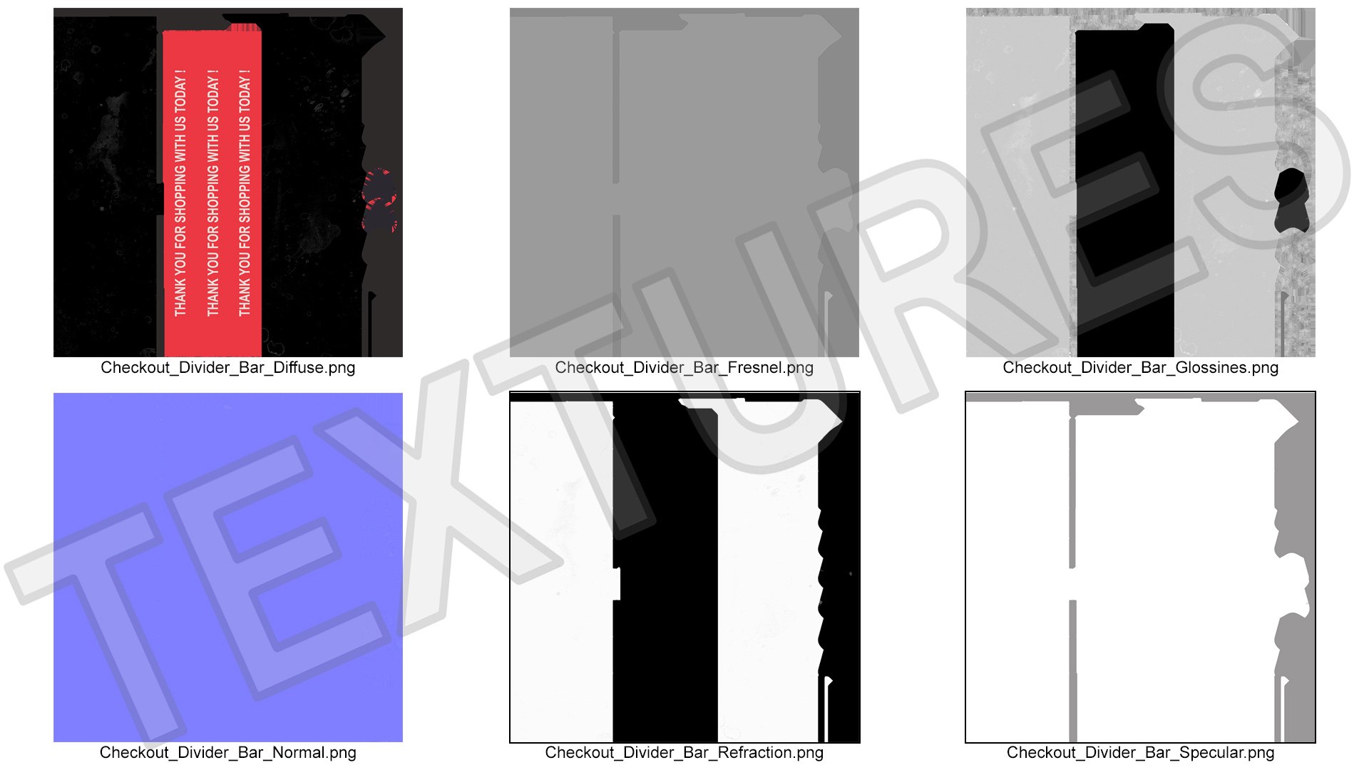 3D Checkout Divider Bar Model - TurboSquid 2221528