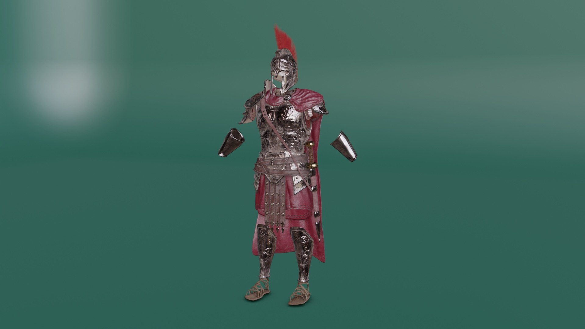 3D Roman Armour Ancient Warrior Lorica Segmentata Low Poly Low-poly ...