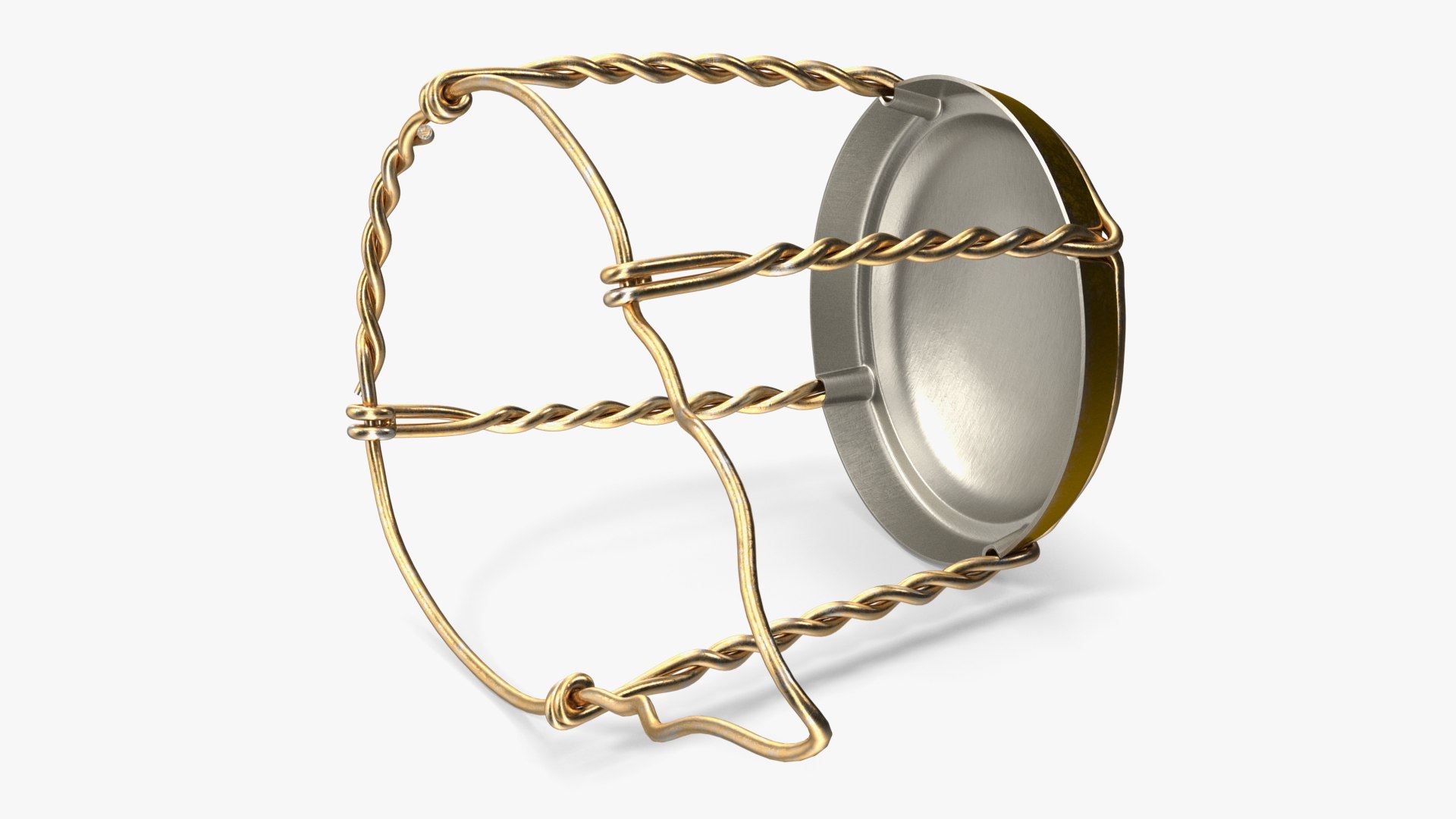 3D Yellow Wire Cage with Cap model - TurboSquid 1853402