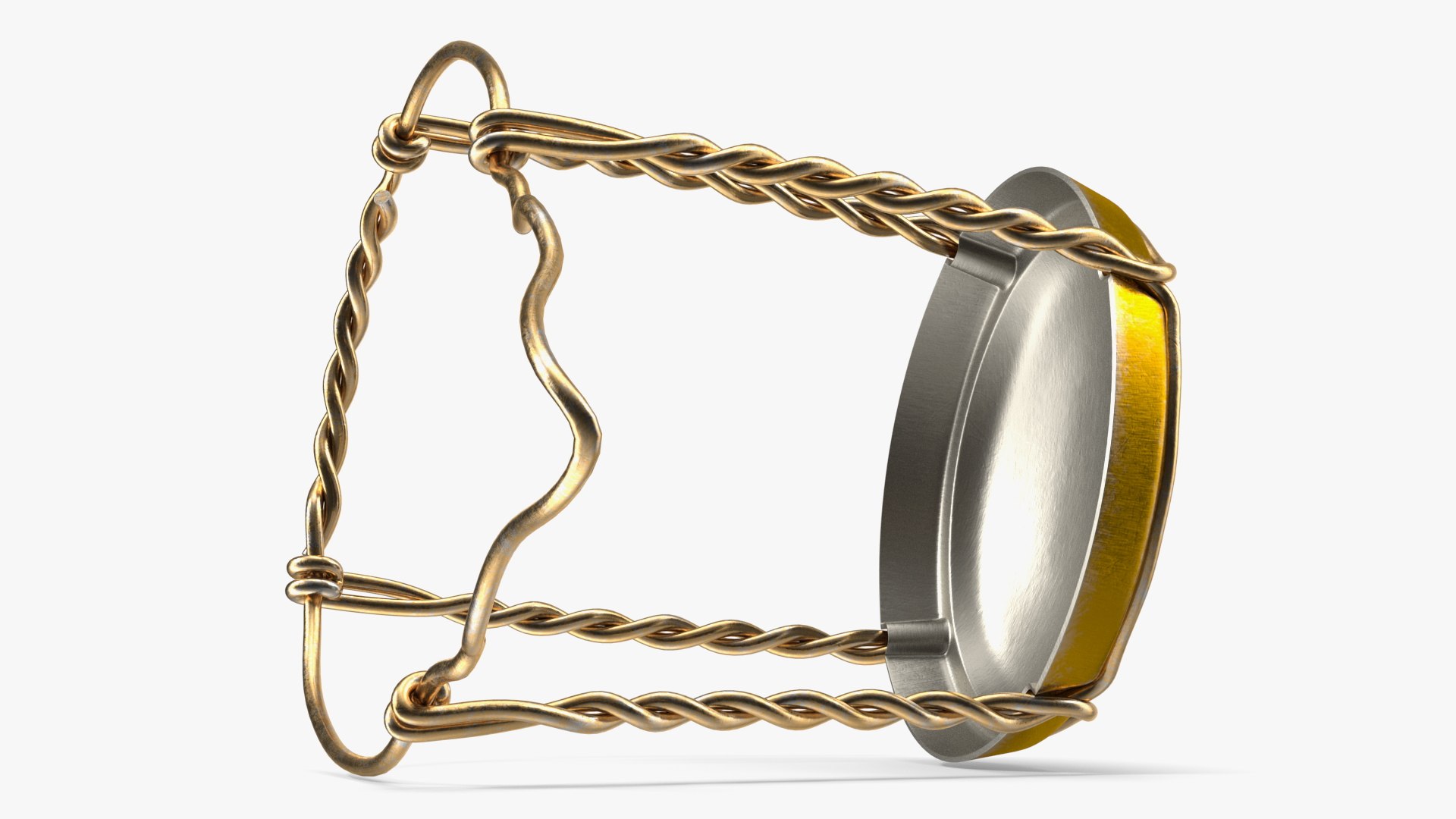 3D Yellow Wire Cage with Cap model - TurboSquid 1853402